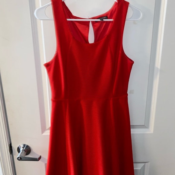 Express | Dresses | Express Red Ribbed Dress | Poshmark